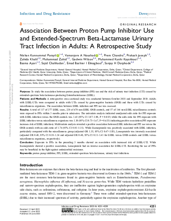 (PDF) Association Between Proton Pump Inhibitor Use and Extended ...