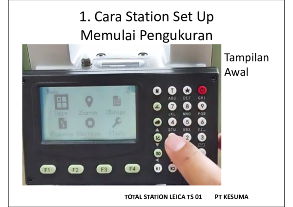 (PDF) Cara Station Set Up Memulai Pengukuran Total Station Leica TS01 PT KESUMA | Rizky Faisal ...