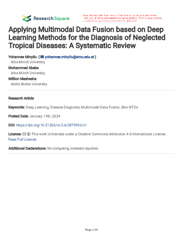 (PDF) Applying Multimodal Data Fusion based on Deep Learning Methods ...
