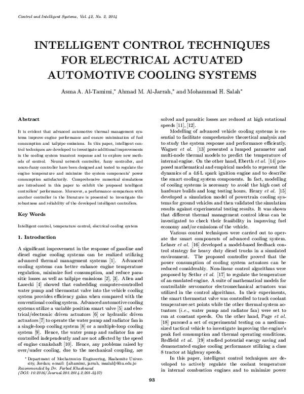 (PDF) Intelligent Control Techniques for Electrical Actuated Automotive ...