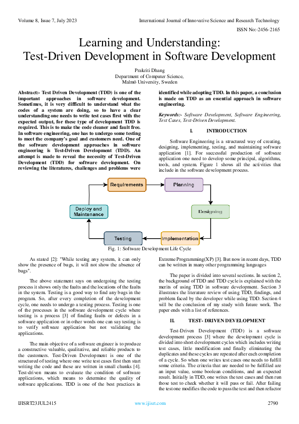 (PDF) Learning and Understanding: Test-Driven Development in Software ...