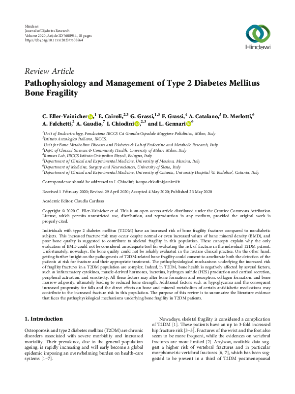 (PDF) Pathophysiology and Management of Type 2 Diabetes Mellitus Bone ...