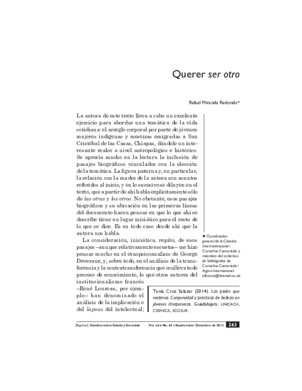 (PDF) Querer ser otro