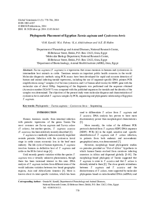 (PDF) Preferential infection sites of Cysticercus bovis in cattle ...