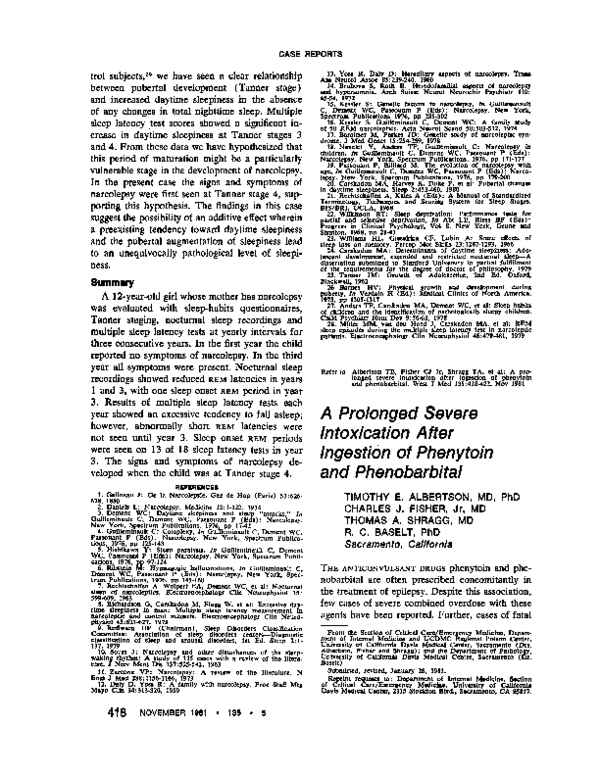 (PDF) A prolonged severe intoxication after ingestion of phenytoin and ...