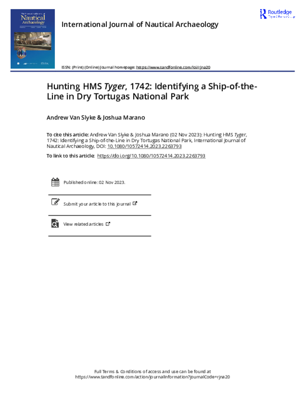 (PDF) Hunting HMS Tyger, 1742: Identifying a Ship-of-the-Line in Dry ...