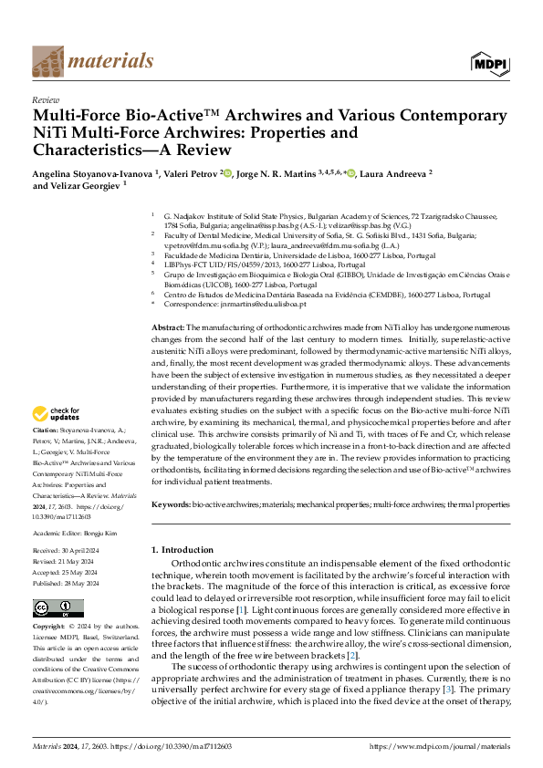 (PDF) Multi-Force Bio-Active™ Archwires and Various Contemporary NiTi ...