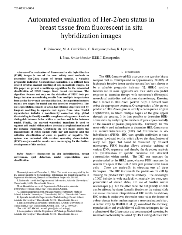 (PDF) Automated evaluation of her-2/neu status in breast tissue from ...