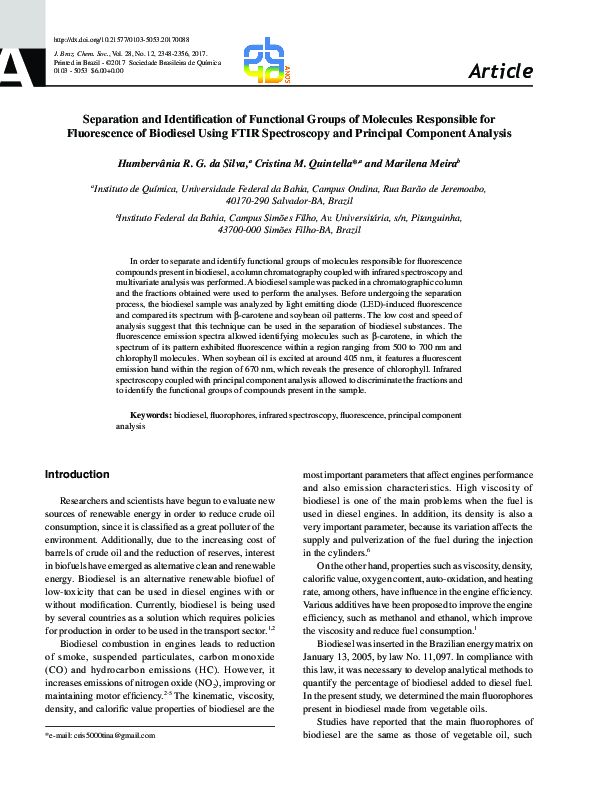 (PDF) Separation and Identification of Functional Groups of Molecules ...