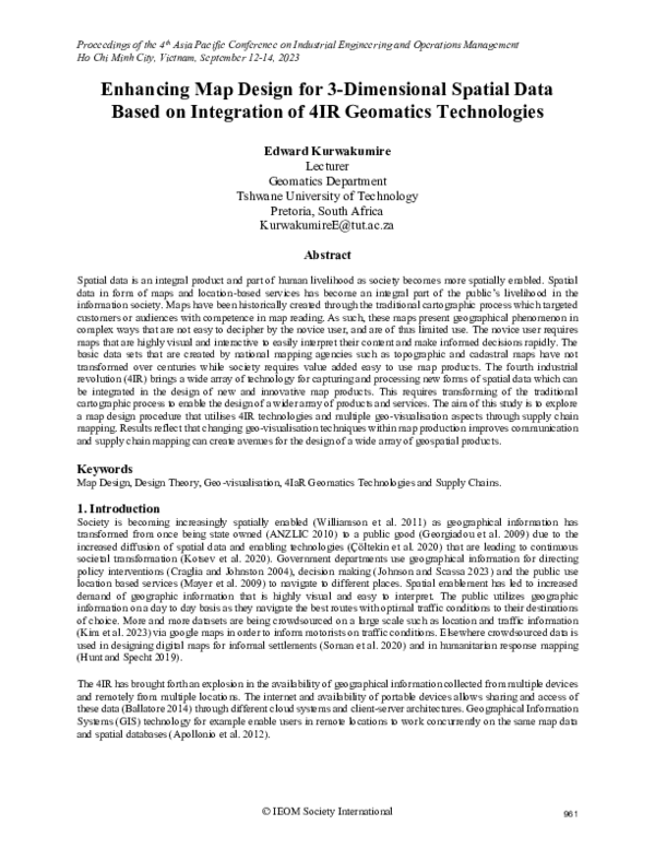 (PDF) Enhancing map design for 3-dimensional spatial data based on integration of 4IR geomatics ...