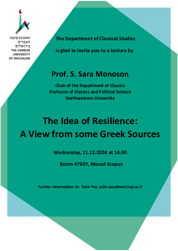 (PDF) Prof. Sara Monoson (Northwestern University) Idea of Resilience ...