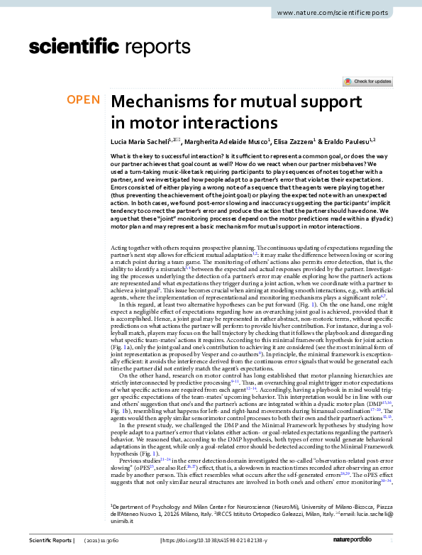 (PDF) Mechanisms for mutual support in motor interactions