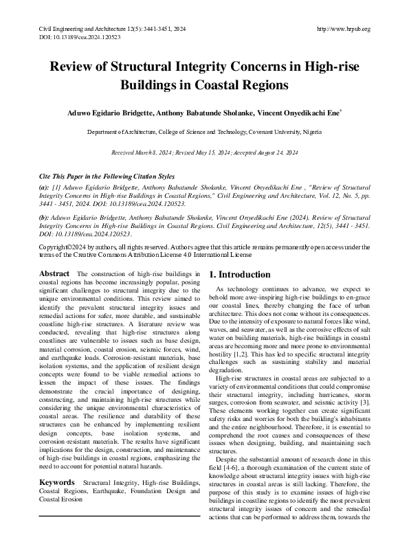 (PDF) Review of Structural Integrity Concerns in High-rise Buildings in ...