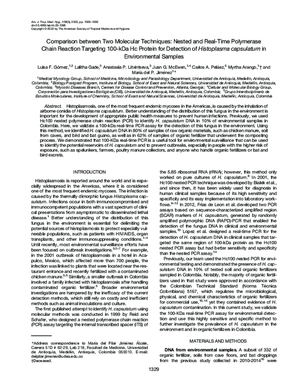 (PDF) Comparison between Two Molecular Techniques: Nested and Real-Time Polymerase Chain ...