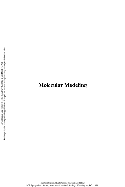 (PDF) Molecular Modeling