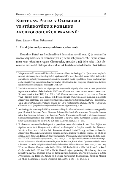 (PDF) An Archaeological Perspective on the Medieval Church of St. Peter in Olomouc