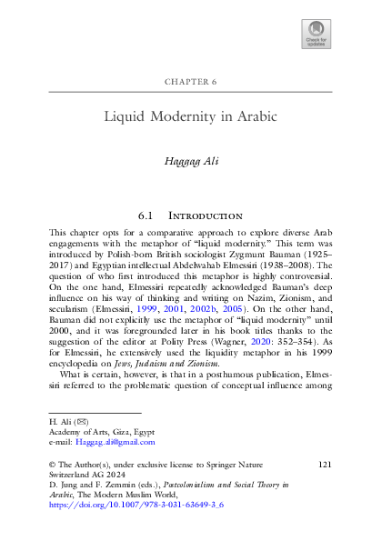 (PDF) Liquid Modernity in Arabic