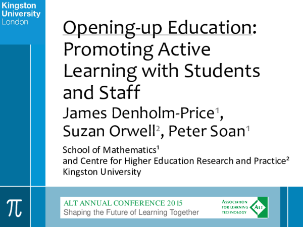 (PDF) Opening-up education : promoting active learning with students ...
