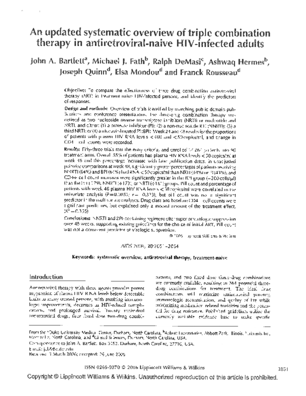(PDF) An updated systematic overview of triple combination therapy in ...