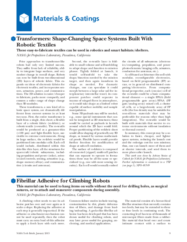 (PDF) Transformers: Shape-Changing Space Systems Built with Robotic ...