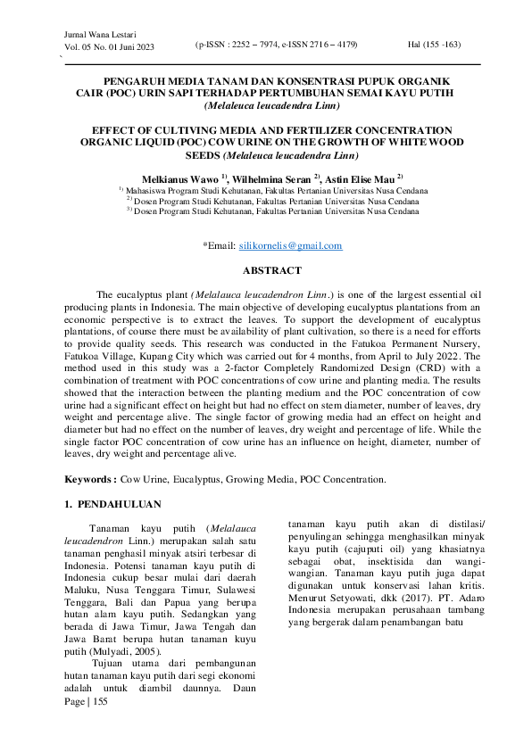 (PDF) Pengaruh Media Tanam Dan Konsentrasi Pupuk Organik Cair (Poc ...