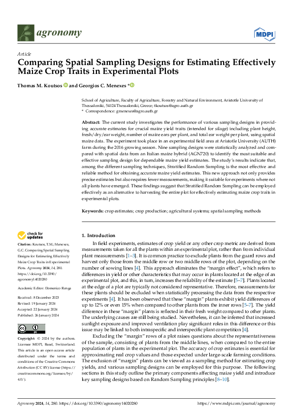 (PDF) Comparing Spatial Sampling Designs for Estimating Effectively ...
