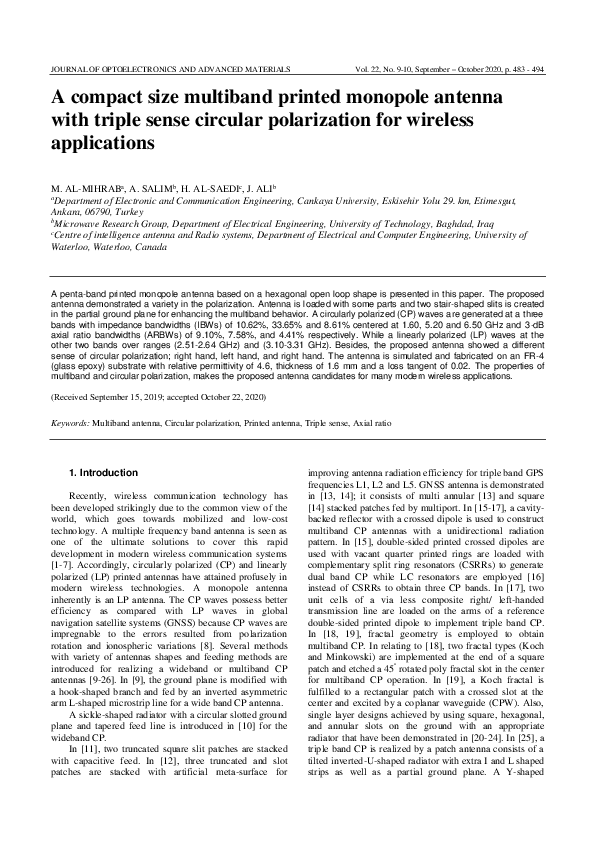 (PDF) A compact size multiband printed monopole antenna with triple ...