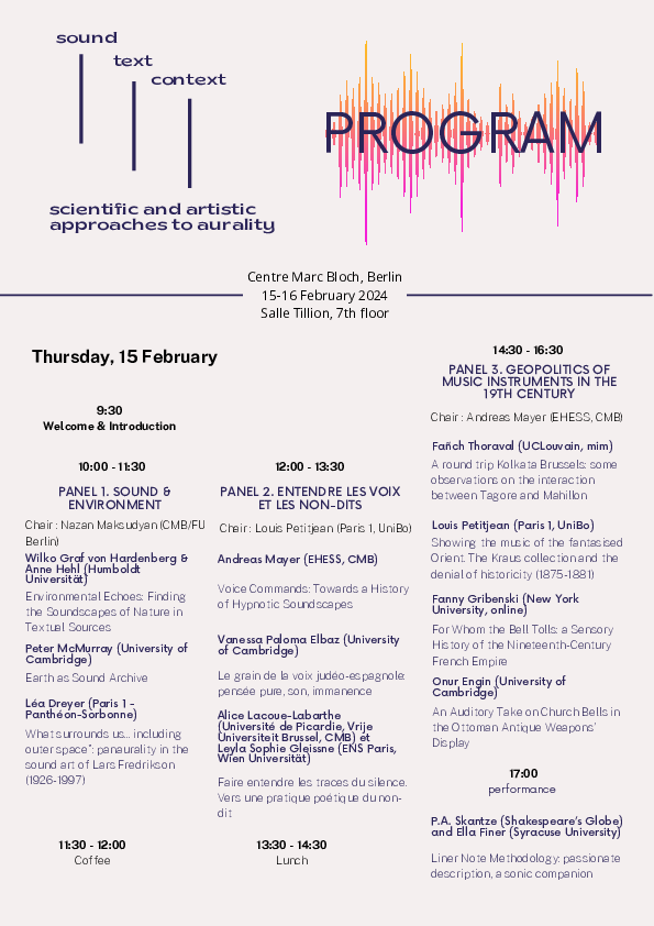 (PDF) "Sound, Text, and Context: Artistic and Interdisciplinary ...