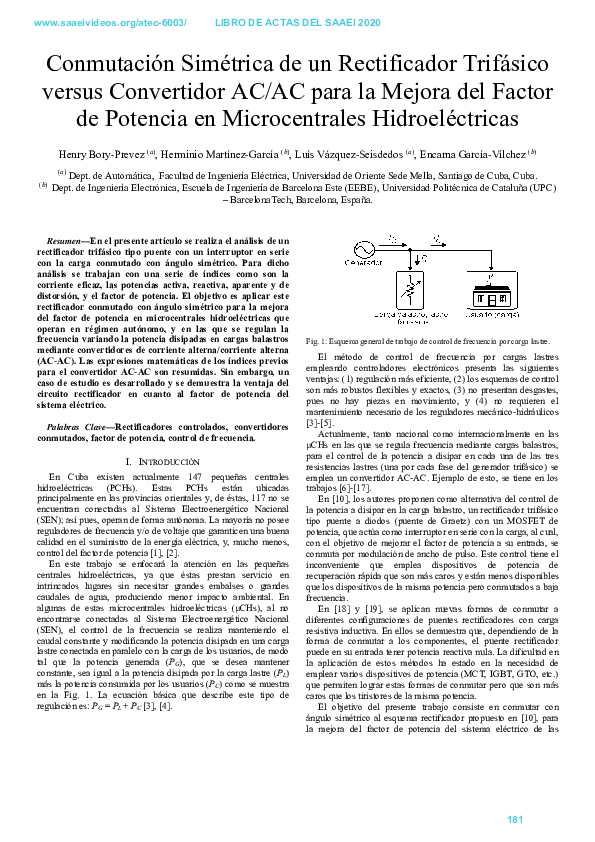 (PDF) Conmutación simétrica de un rectificador trifásico versus convertidor AC/AC para la mejora ...