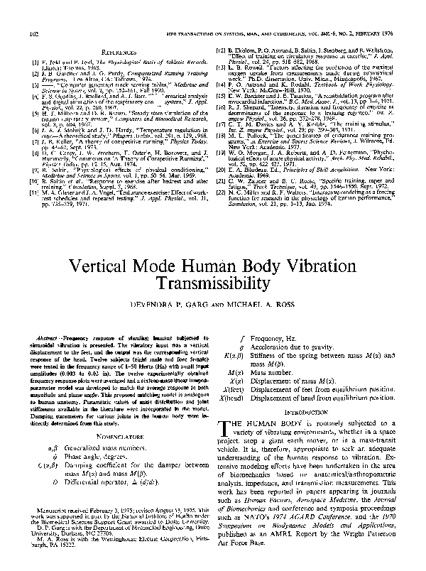 (PDF) Vertical Mode Human Body Vibration Transmissibility