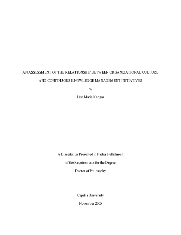 (PDF) An assessment of the relationship between organizational culture and continuous knowledge ...