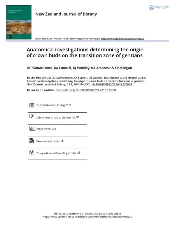 (PDF) Anatomical investigations determining the origin of crown buds on the transition zone of ...