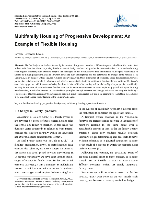(PDF) Multifamily Housing of Progressive Development: An Example of ...