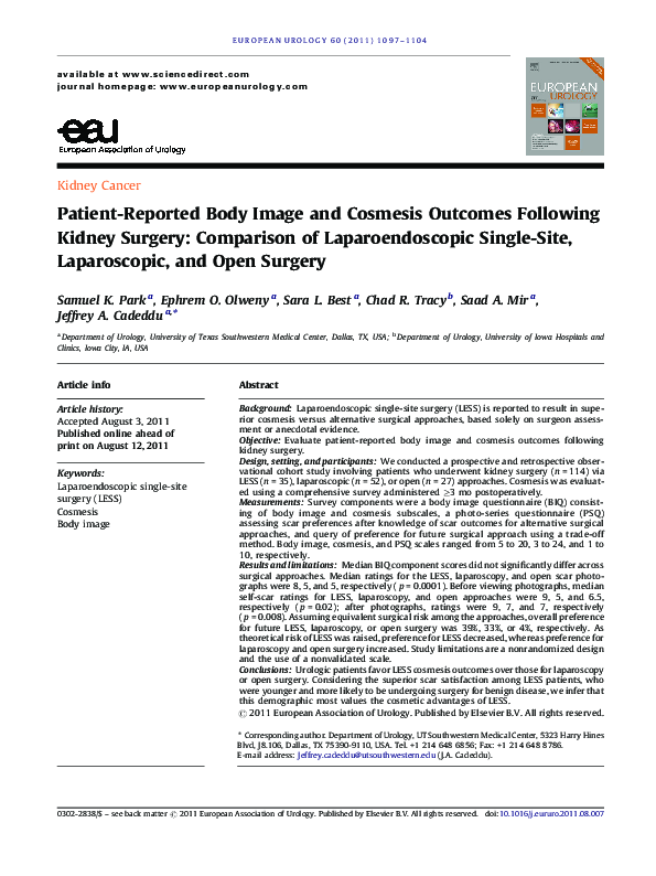 (PDF) Patient-Reported Body Image and Cosmesis Outcomes Following ...
