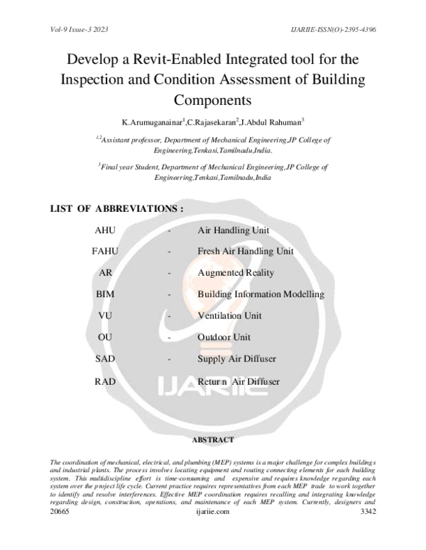 (PDF) Develop a Revit-Enabled Integrated tool for the Inspection and ...