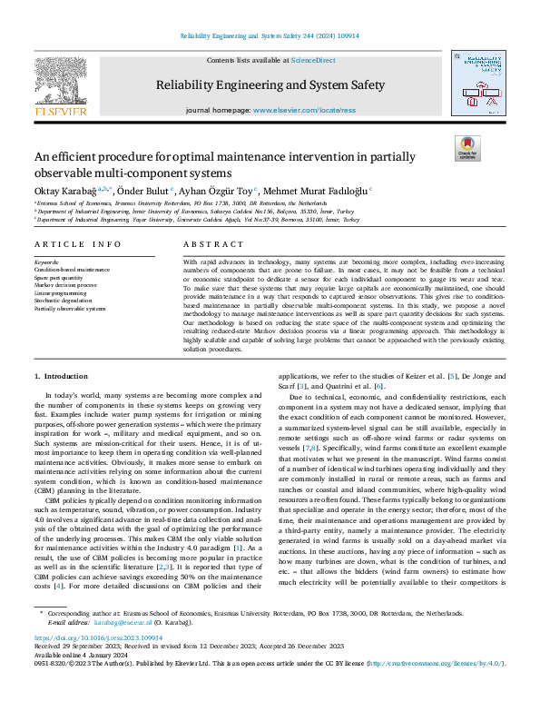 (PDF) Reliability Engineering and System Safety