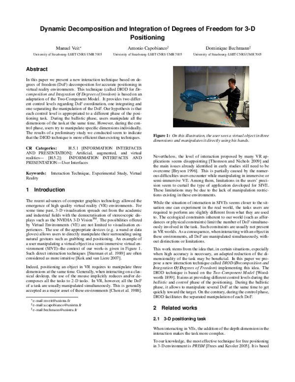 (PDF) Dynamic decomposition and integration of degrees of freedom for 3 ...