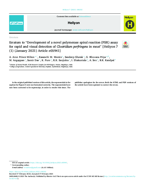 (PDF) Erratum to “Development of a novel polymerase spiral reaction (PSR) assay for rapid and ...