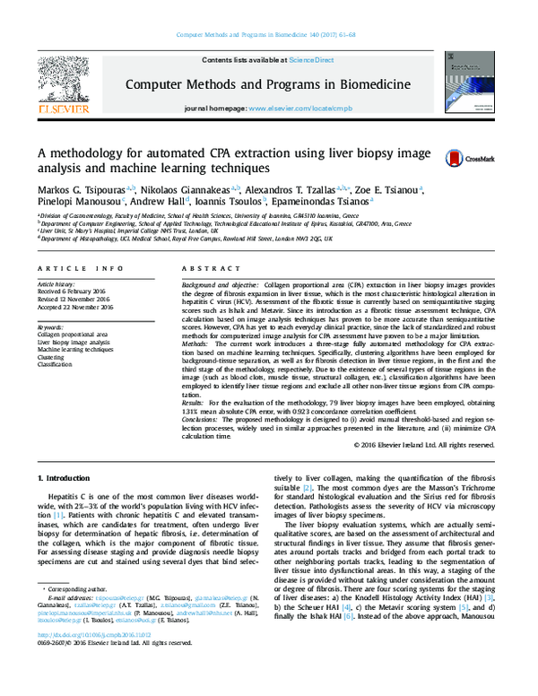 (PDF) A methodology for automated CPA extraction using liver biopsy ...