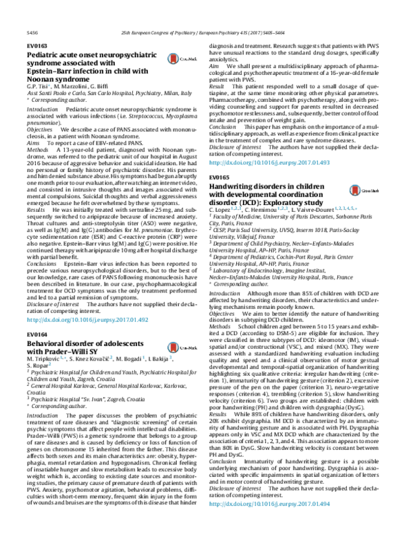 (PDF) Behavioral disorder of adolescents with Prader–Willi SY