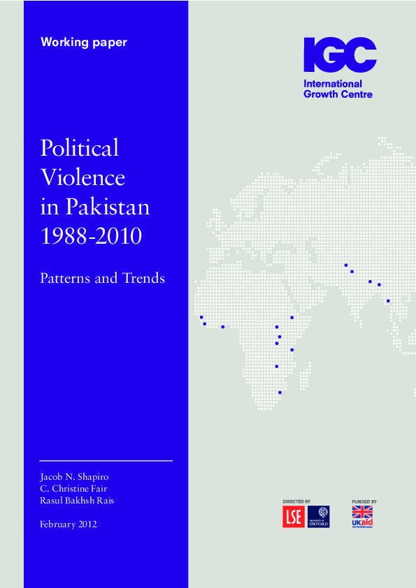 (PDF) Political violence in Pakistan 1988–2010: patterns and trends