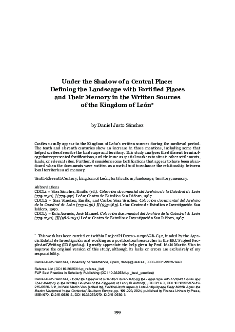 (PDF) Under the shadow of a central place: defining the landscape with ...