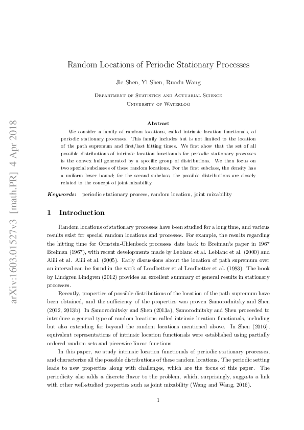 (PDF) Random locations of periodic stationary processes