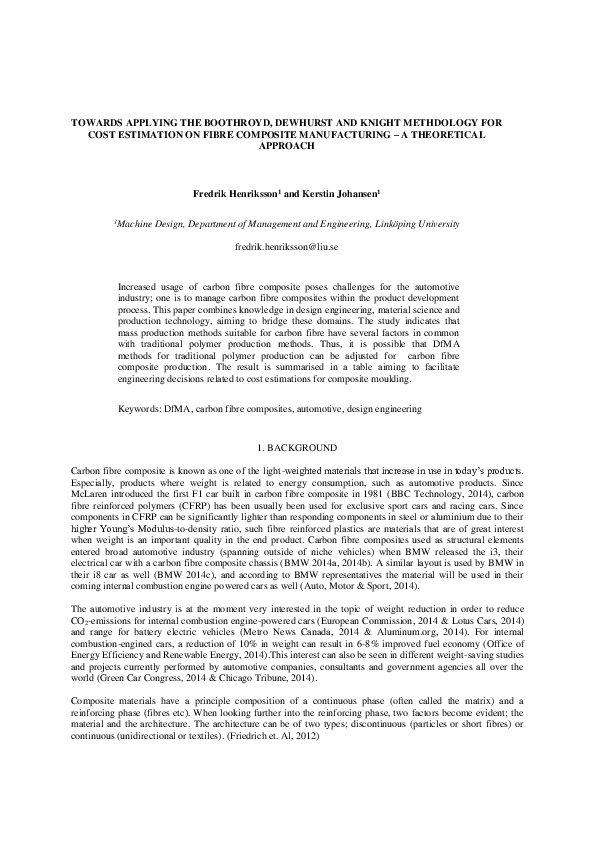 (PDF) Towards Applying The Boothroyd, Dewhurst and Knight Methodology ...