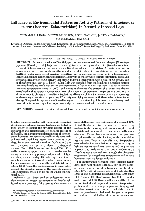 (PDF) Influence of Environmental Factors on Activity Patterns of ...