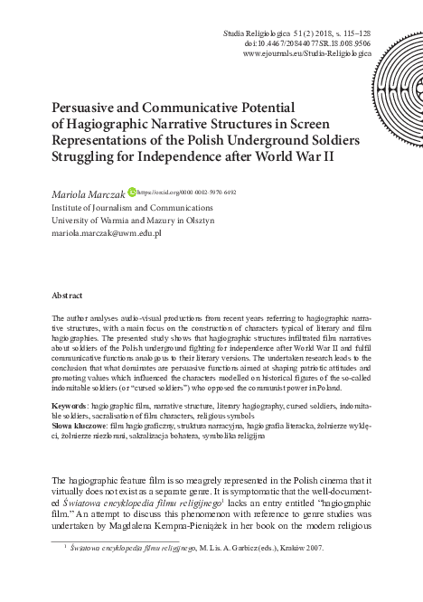 (PDF) Persuasive and Communicative Potential of Hagiographic Narrative ...