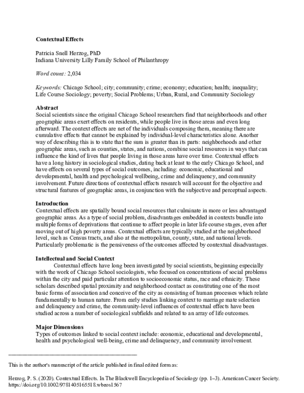 (PDF) Contextual Effects