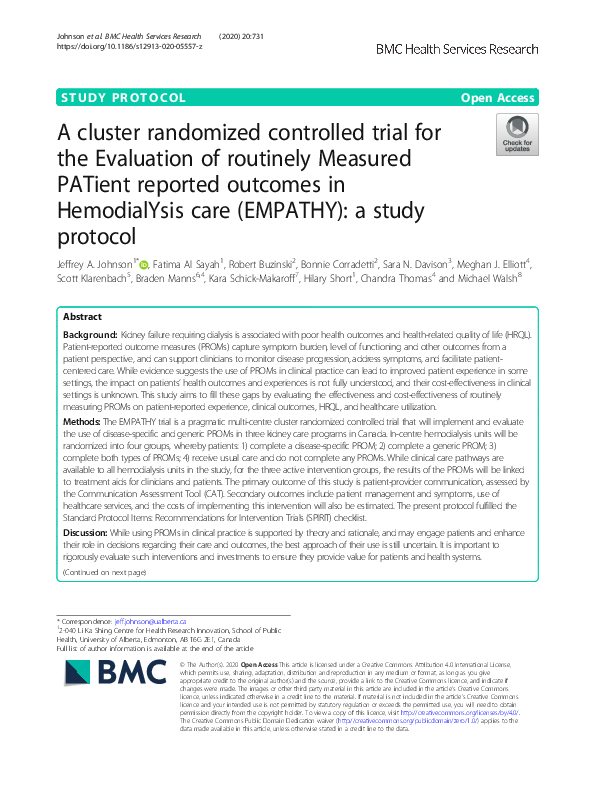 (PDF) A cluster randomized controlled trial for the Evaluation of ...