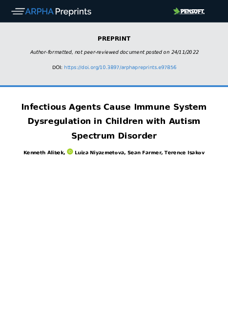 (PDF) Infectious Agents Cause Immune System Dysregulation in Children ...