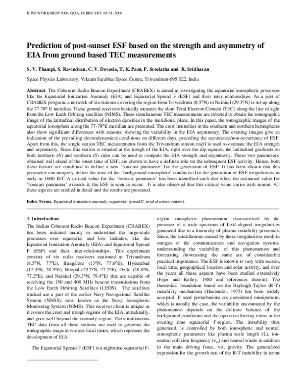 (PDF) Prediction of post-sunset ESF based on the strength and asymmetry ...